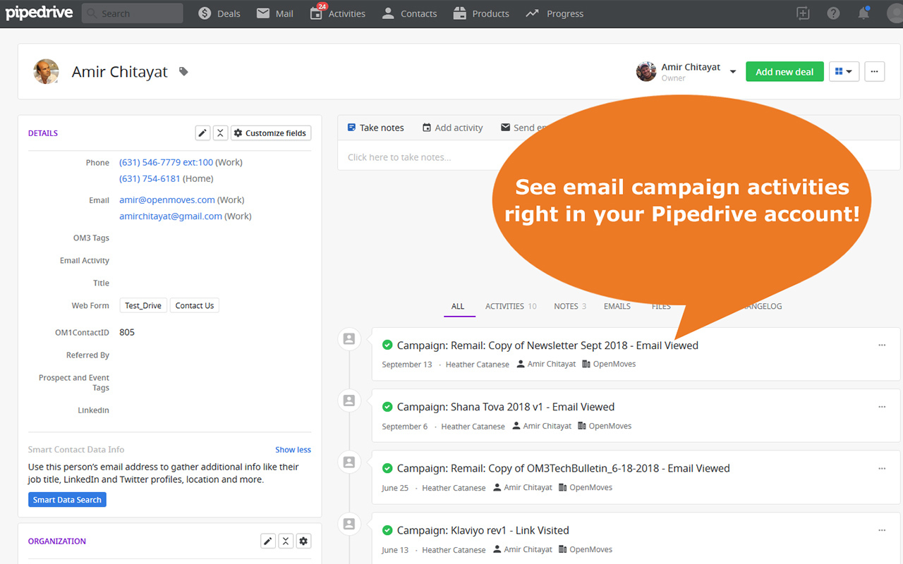 Pipedrive Connector for Email Marketing Unleashed - OpenMoves - Digital ...